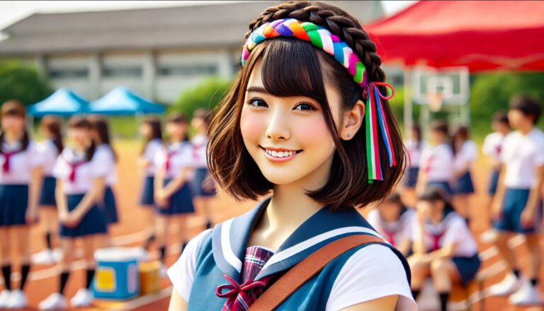 体育祭の髪型【ボブ編】はちまきが映える、崩れない簡単アレンジ！ - カミガタLABO